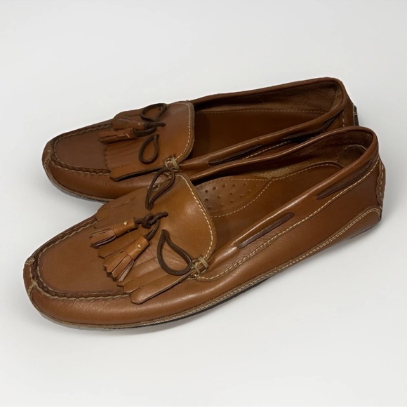 Orvis | Shoes | Orvis Mens 9 Brown Leather Kiltie Loafer Moc Tassel ...